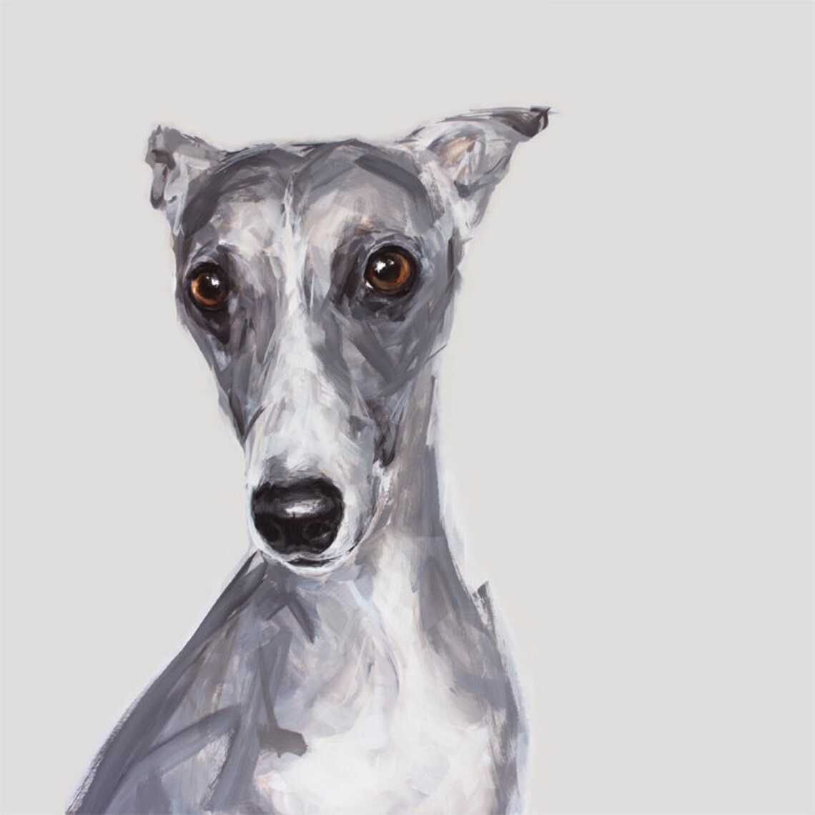 Whippet Art Unframed Ltd. Ed Dog Print Whippet Painting | Etsy UK