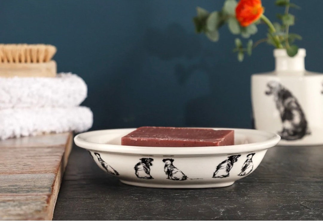 Two Terriers Soap Dish Dog Bath Time Eco Soap Bar Dish Soap - Etsy