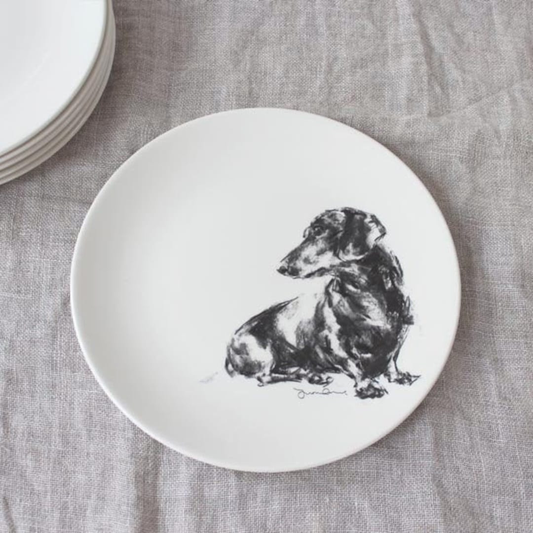 Dachshund Small Plate, Collectable Dog Plate, Dachshund Gift, Side ...