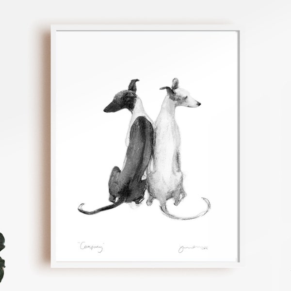 Whippet Art - Etsy