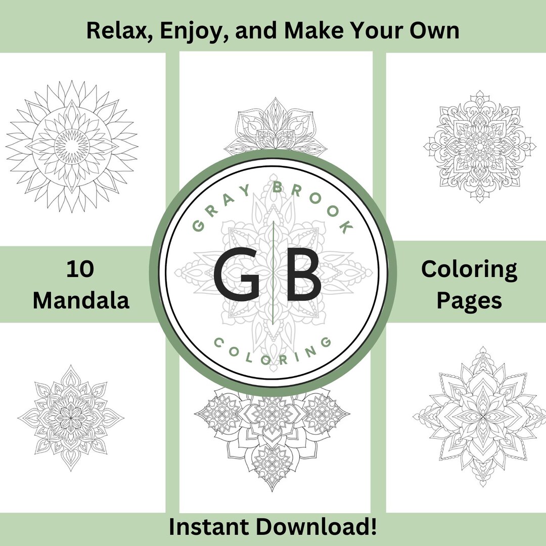 Mini Mandala Coloring Book - Etsy