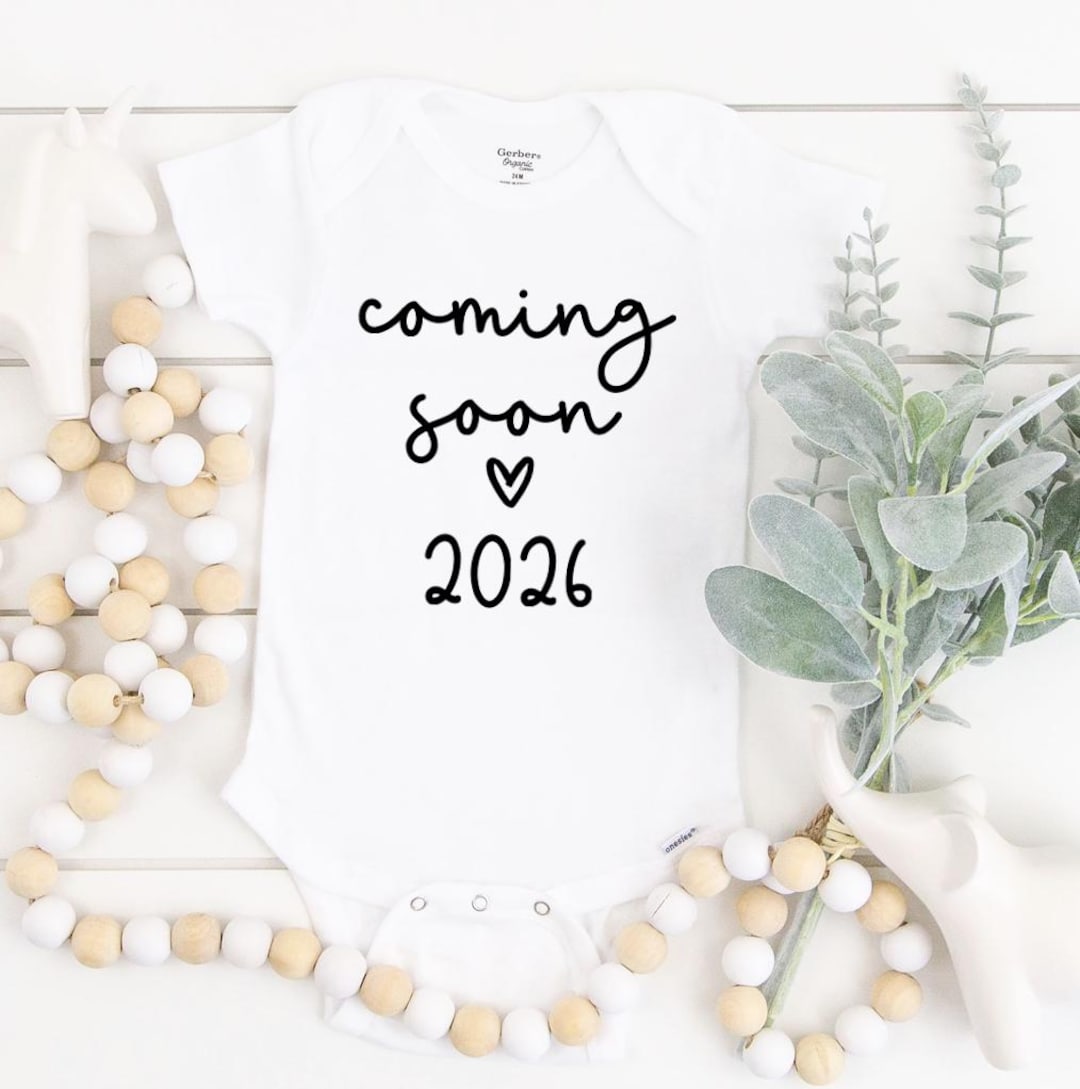 Coming Soon 2026 Baby Bodysuit Baby Announcement Baby Shower Photo Prop ...