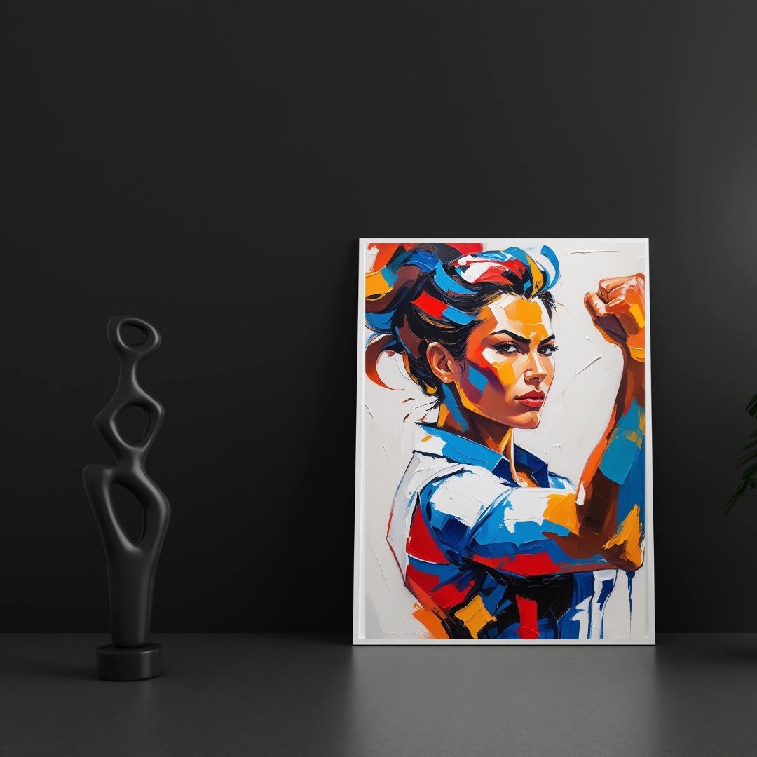 Empowering Female Wall Art, Modern Abstract Pop Art Painting of a ...