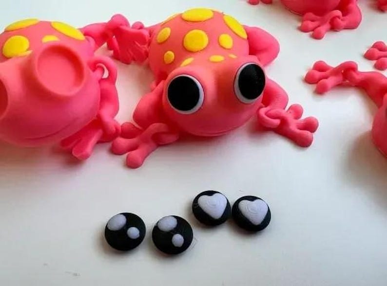 Flexi Frog STL File – Cute Print-in-place Articulated 3D Model, Fidget Animal Toy, Instant ...