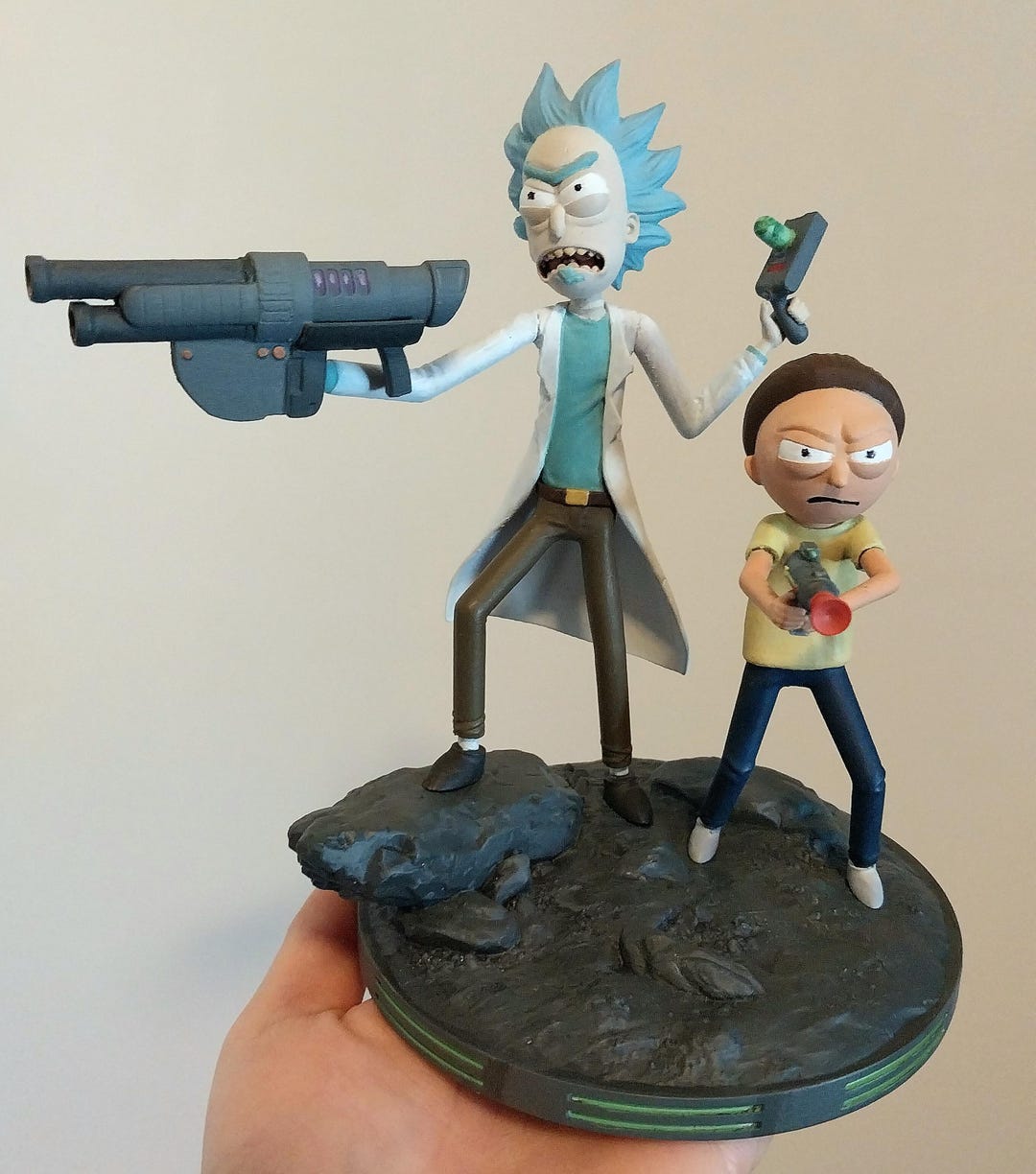 Rick and Morty Painted 3D Model - Etsy