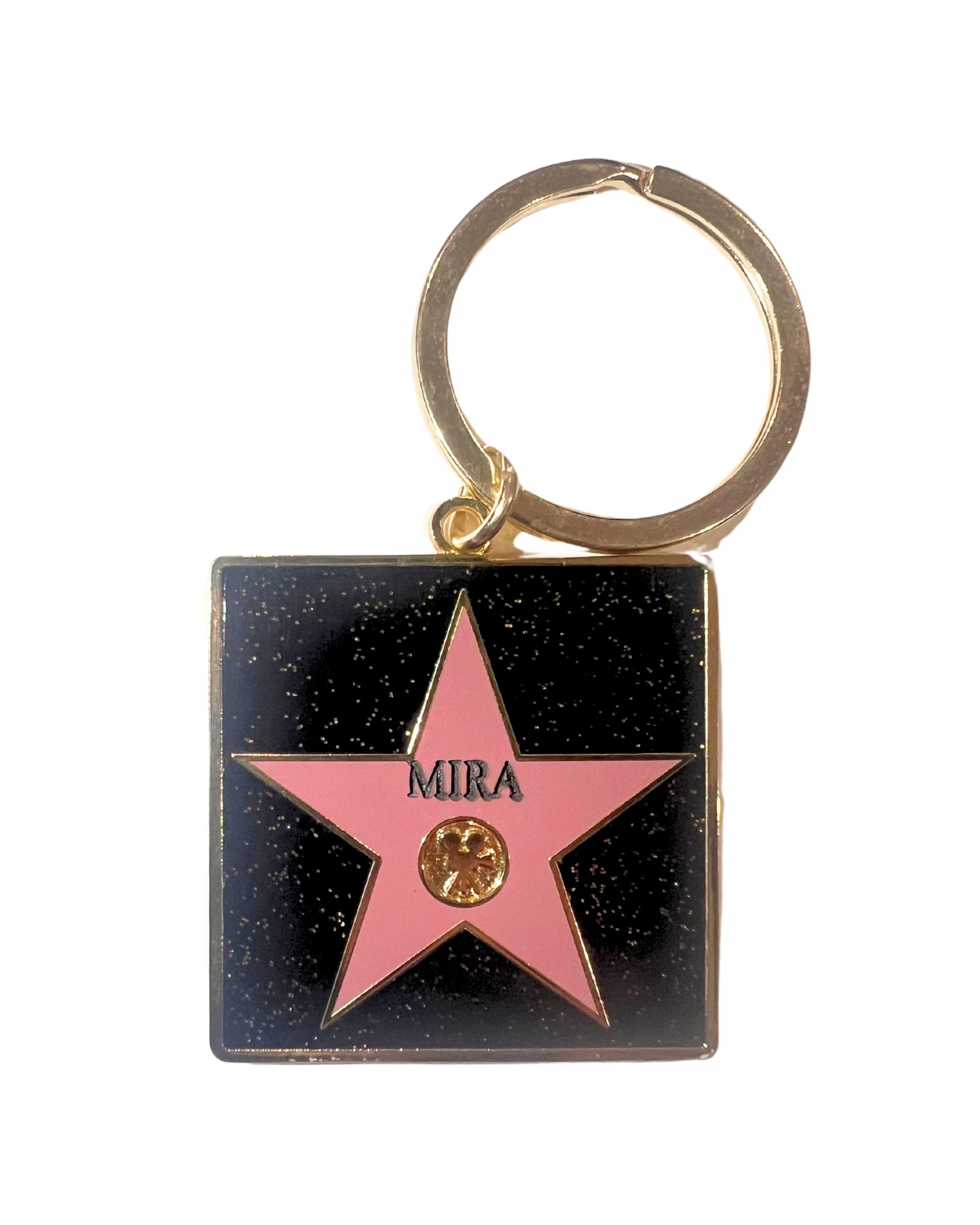 Personalized Hollywood Star Keychain | Walk of Fame Name Keyring ...