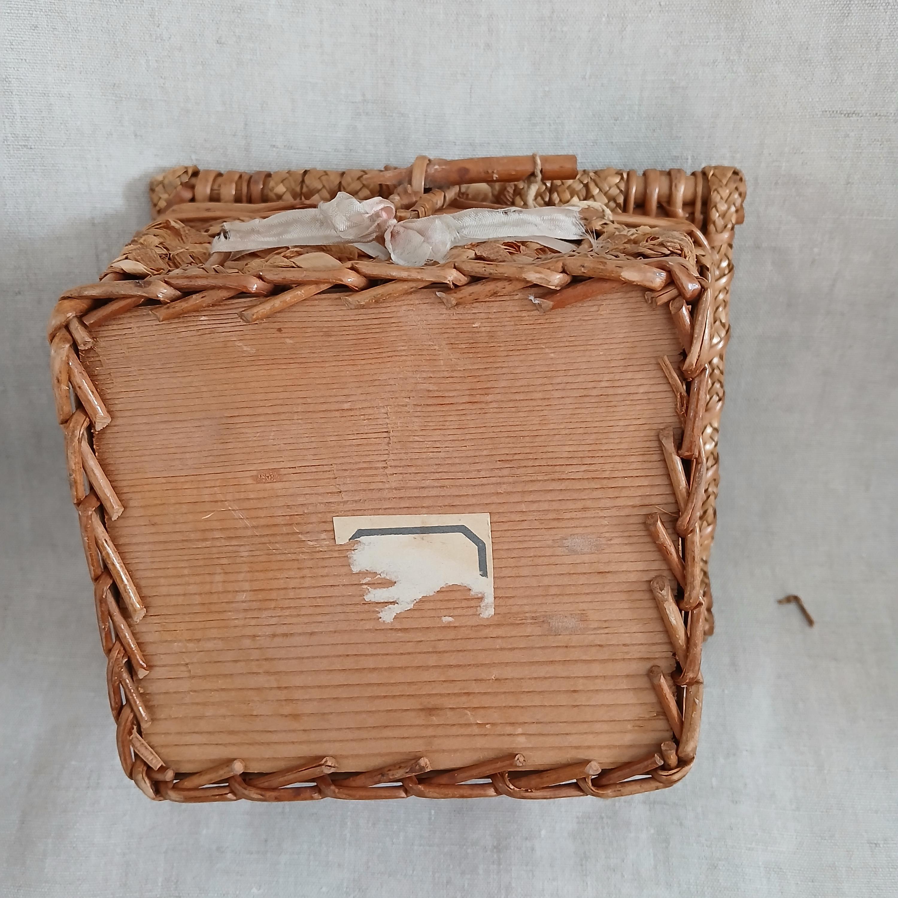 Pink Silk Lined Victorian Sewing Basket With Sewing Notions - Etsy