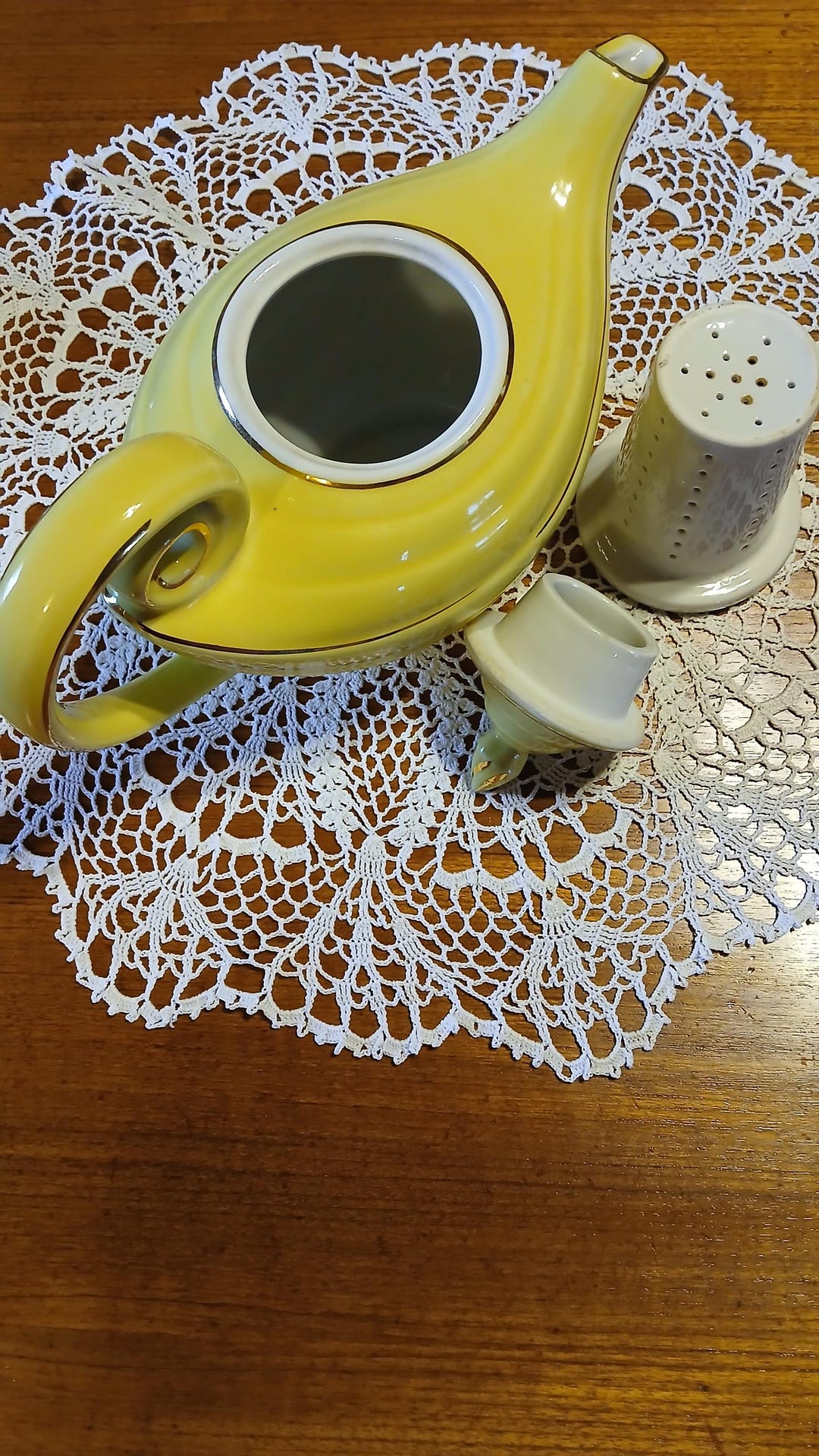 Art Deco Canary Yellow Hall Tea Pot - Etsy