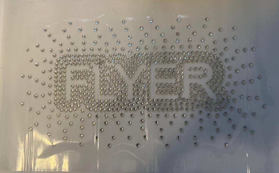 Custom Hotfix Rhinestone Transfer- FLYER Transfer - Personalized Bling ...