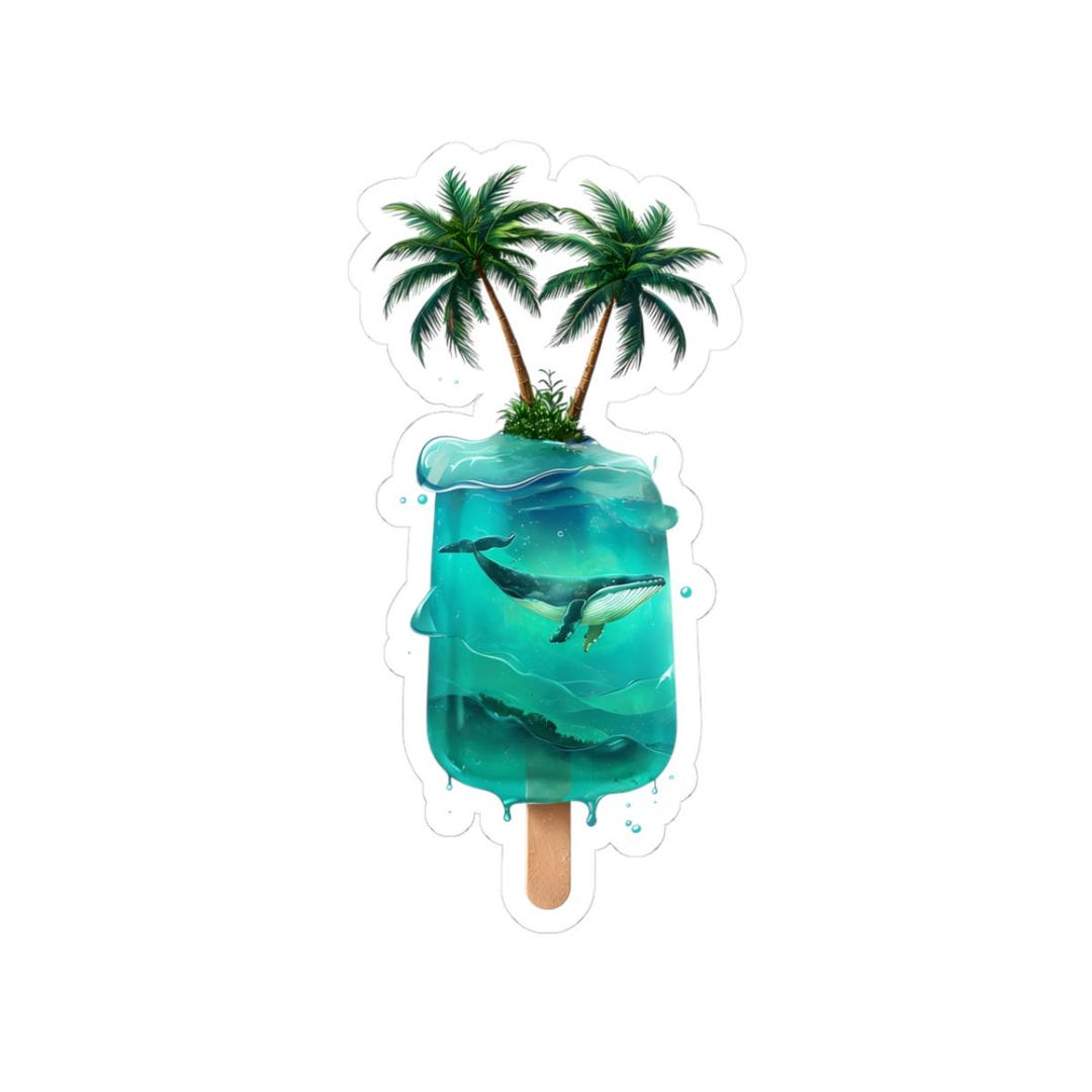 Tropical Paradise Kiss-cut Stickers - Fun Summer Decor, Laptop Stickers ...