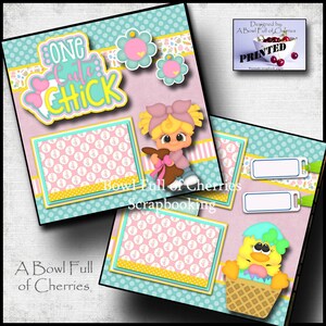 One Cute Chick Easter Printed 2 Premade Scrapbook Pages Ez Pages Layout ...