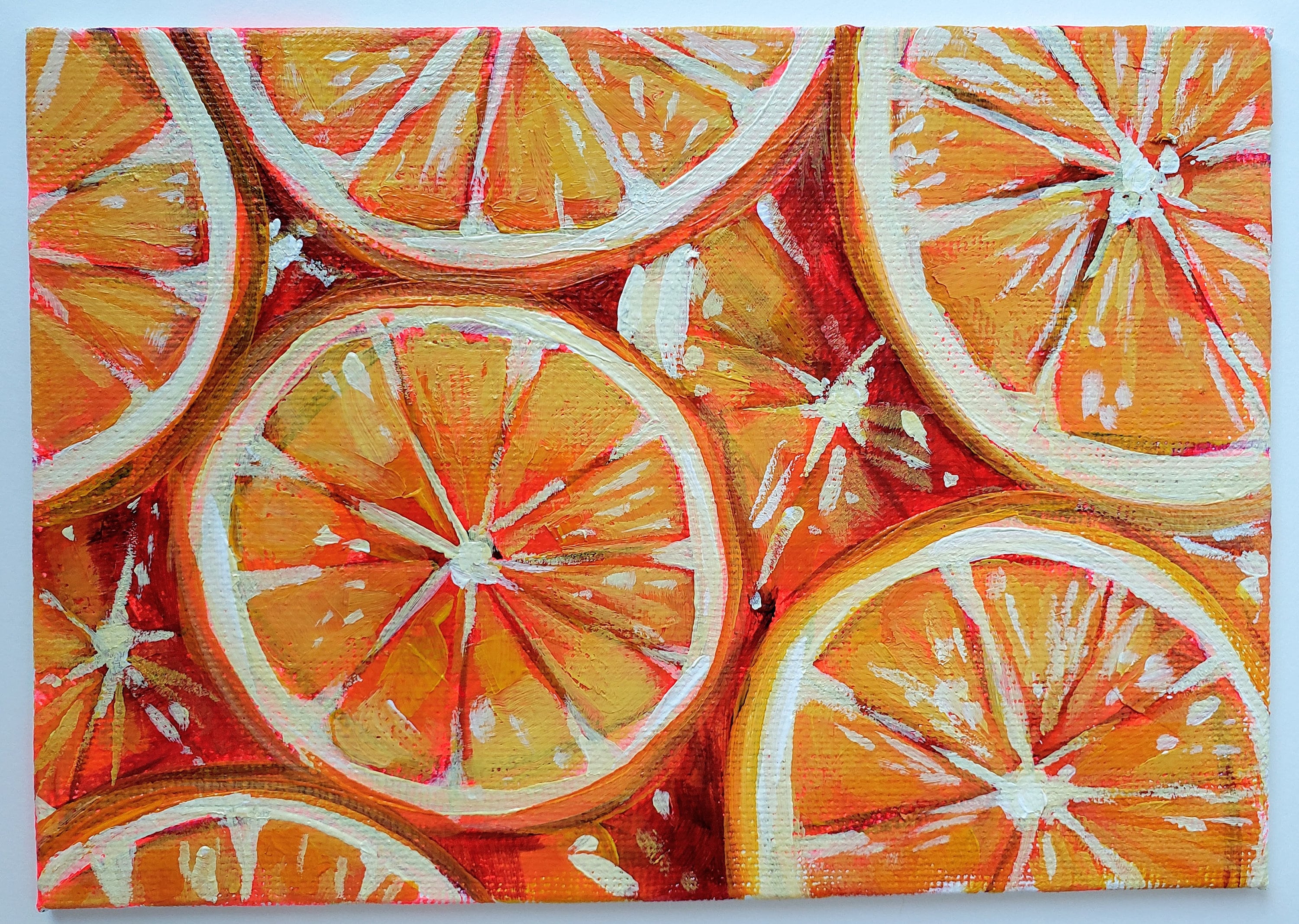 Orange Slices Original Acrylic Painting | Etsy