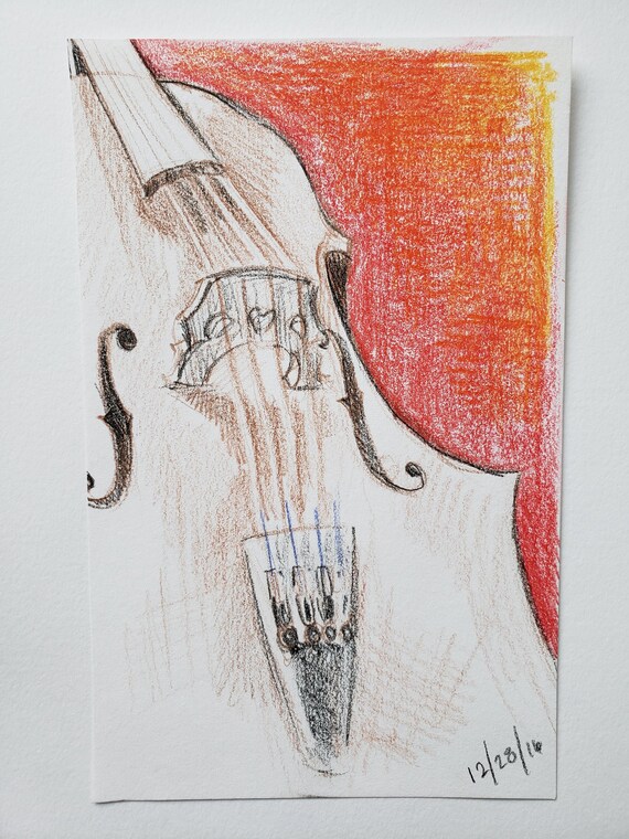 Cello Pencil Drawing