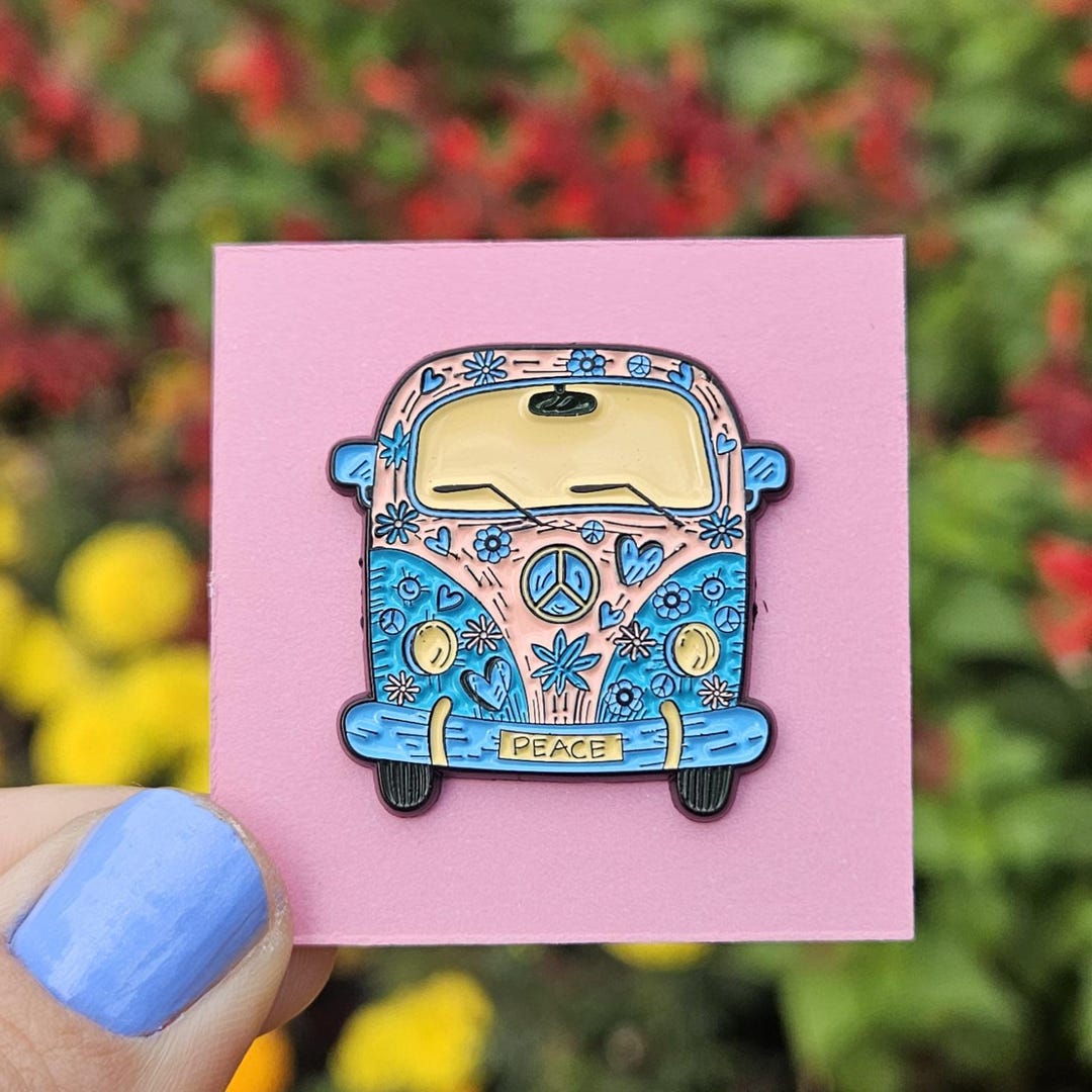 Camper Van Pin Badge - Etsy