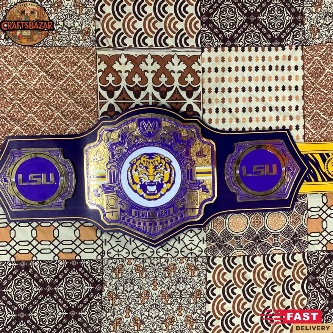 LSU Tigers GEAUX Legacy Replica Championship Wrestling Title Belt 2 Mm ...