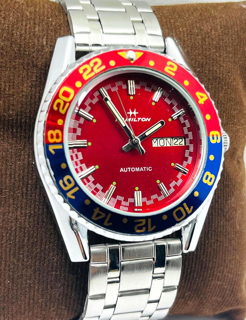 Vintage Hamilton 2789 Automatic Watch: Swiss-made, Red Dial 25jewels ...
