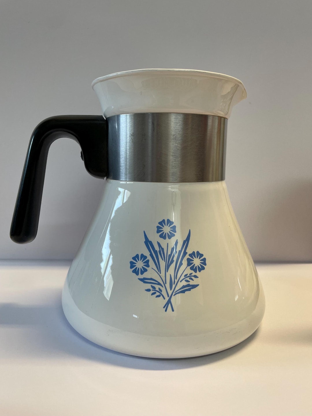 Vintage Corning Ware Coffee Percolator Cornflower Blue Pattern Retro ...