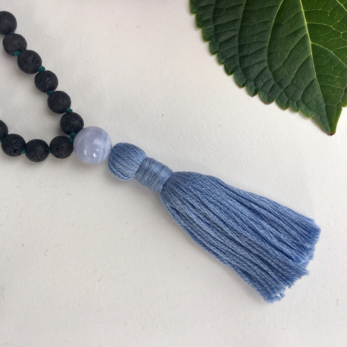 Azorean Paradise 108 Mala Apatite Blue Lace Agate and Lava - Etsy