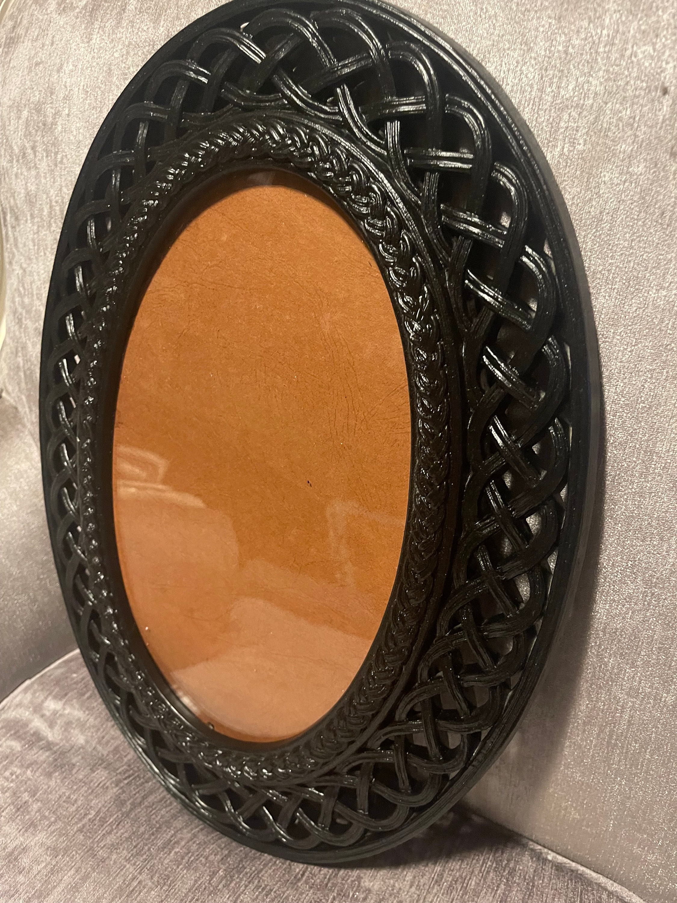 Black Oval Picture Frame - Etsy