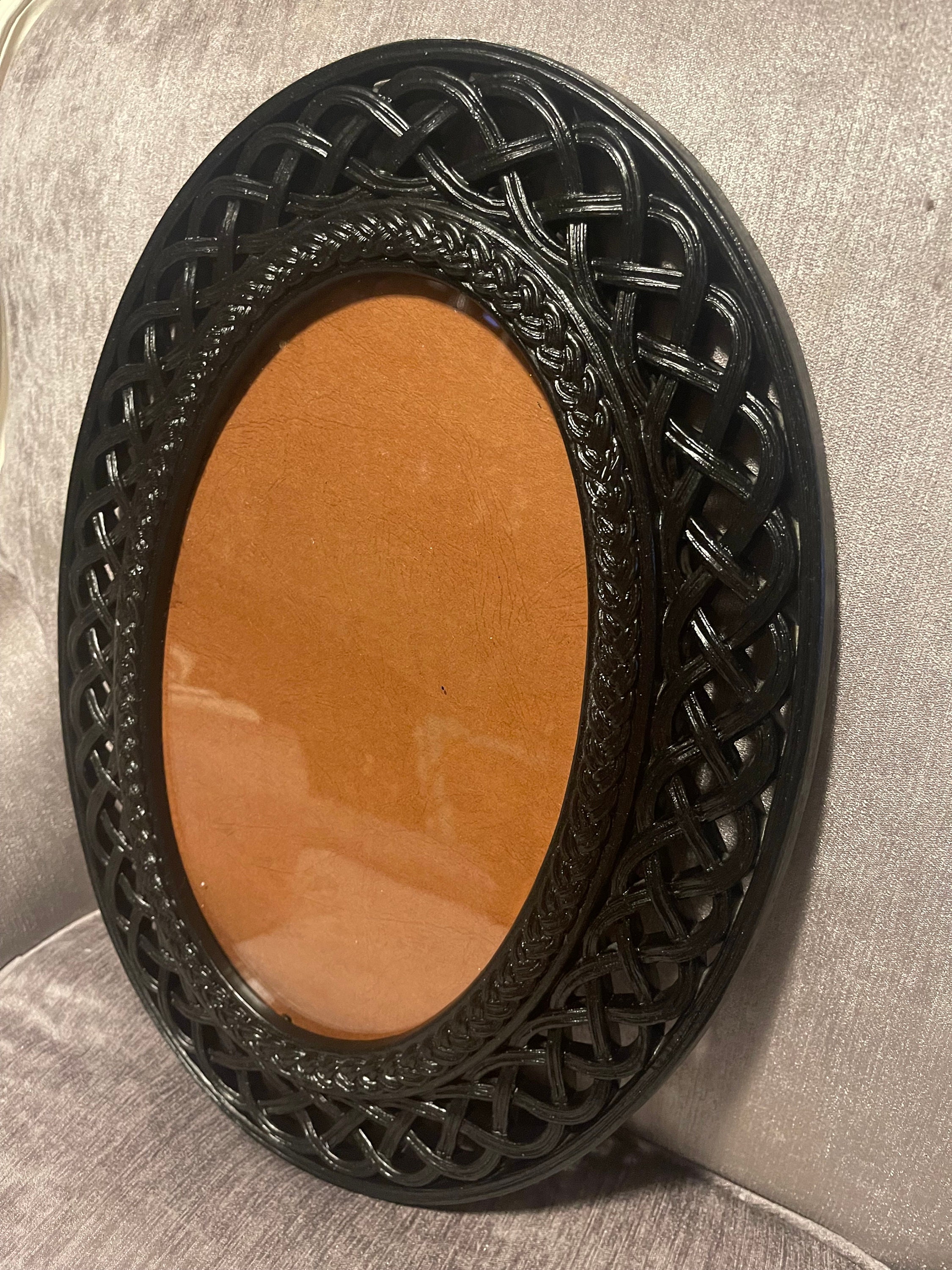 Black Oval Picture Frame - Etsy