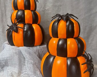 Vintage Ceramic Stacked Smiling Pumpkin Halloween Decorations - Etsy