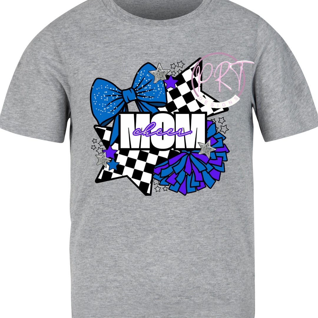 Mom Checkered Cheer Tshirt Design Png - Etsy