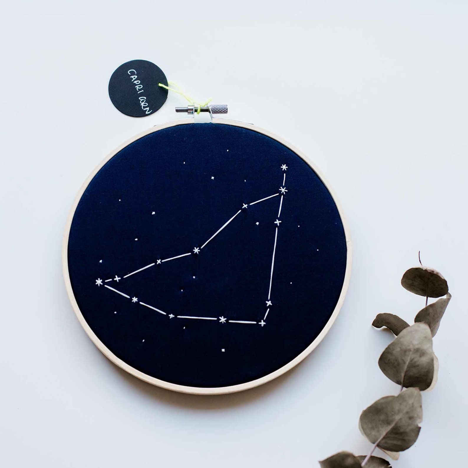 Zodiac Constellation Embroidery Hoop Art: Glow in the Dark Star Sign - Etsy