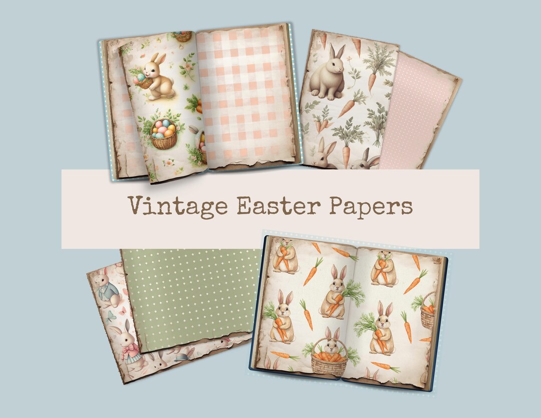 Vintage Easter Digital Paper Pack – 22 Printable Pages - Etsy