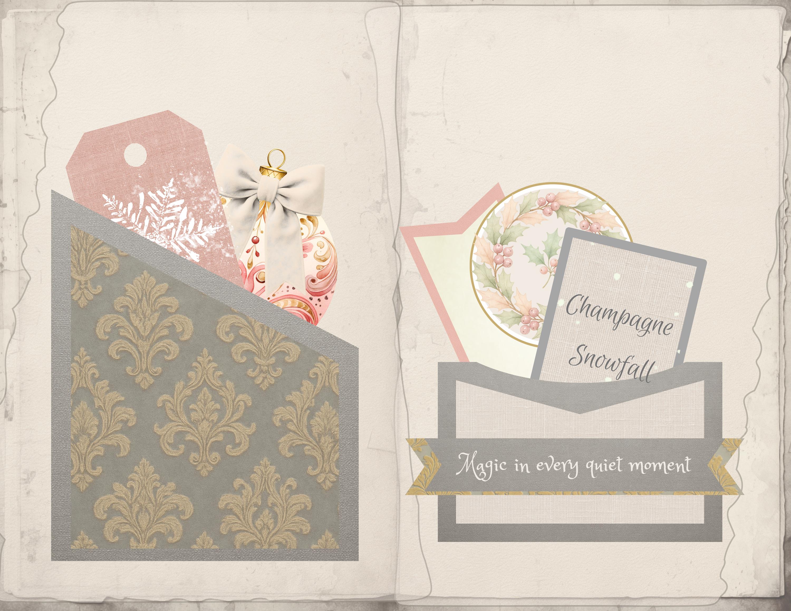 Velvet Pearl Holiday Junk Journal Kit – Silver, Gold and Blush ...