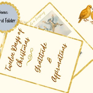 Twelve Days of Christmas Gratitude & Affirmation Cards - Etsy