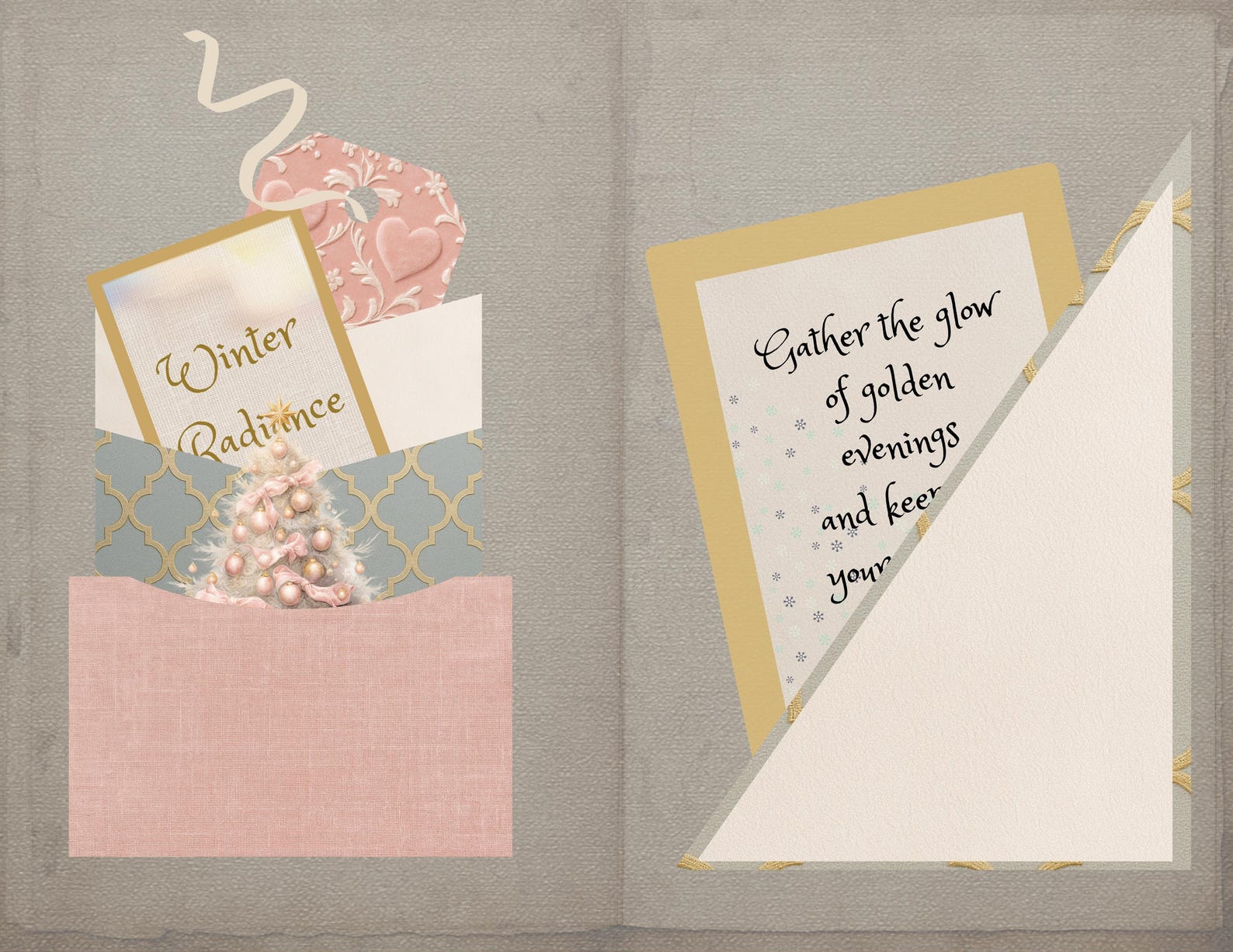 Velvet Pearl Holiday Junk Journal Kit – Silver, Gold and Blush ...