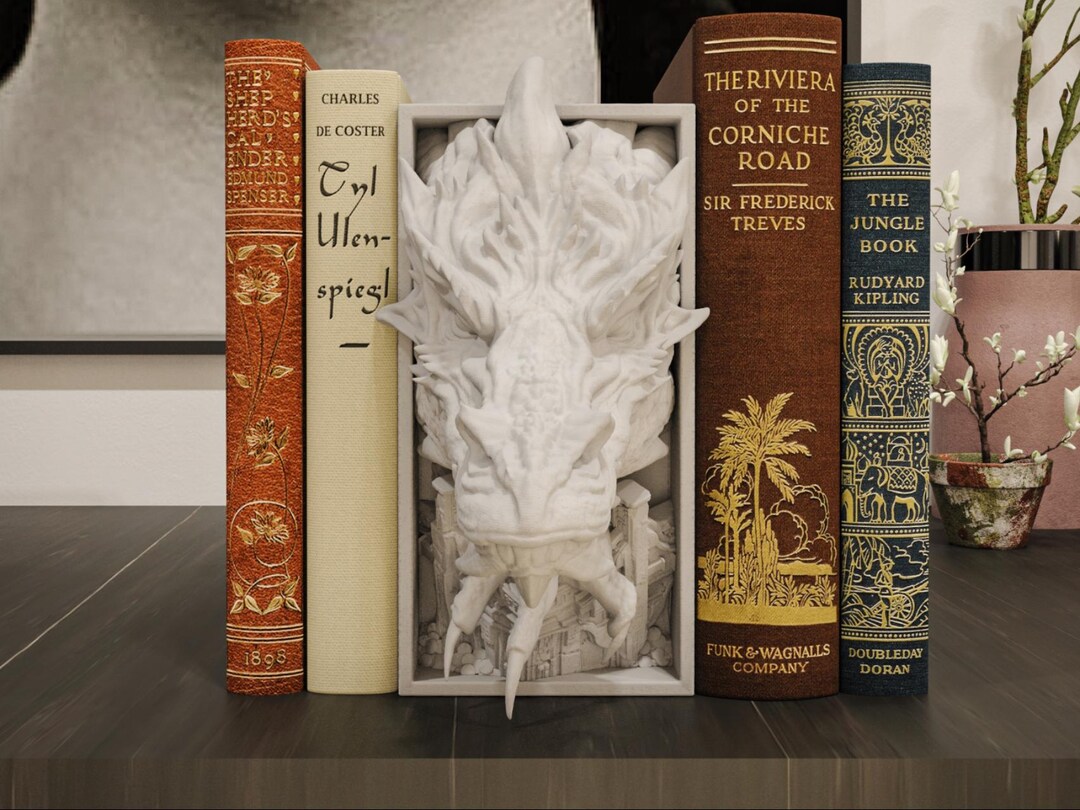 The "king of the Kaiju" Book Nook - Giant Monster Shelf Insert With ...