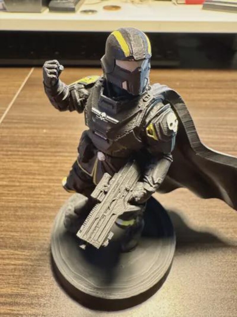 Helldivers Miniature Figure – 3D Printed Soldier Collectible, Painted ...