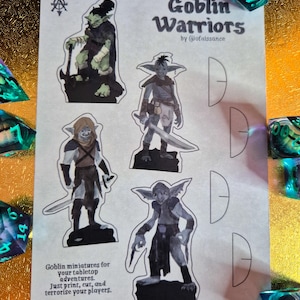 Goblin Warriors Paper Miniatures Kit | DIY TTRPG Enemy Set | D&D Combat ...