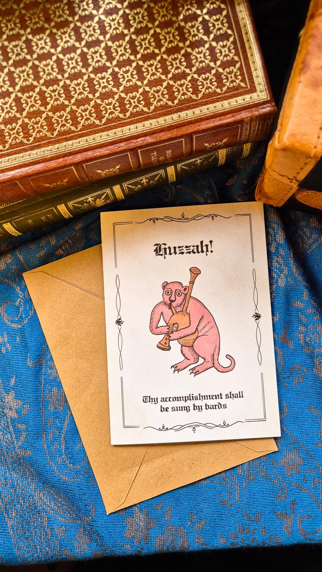 Medieval Bard Accomplishment Card Congratulations Greeting Card ...