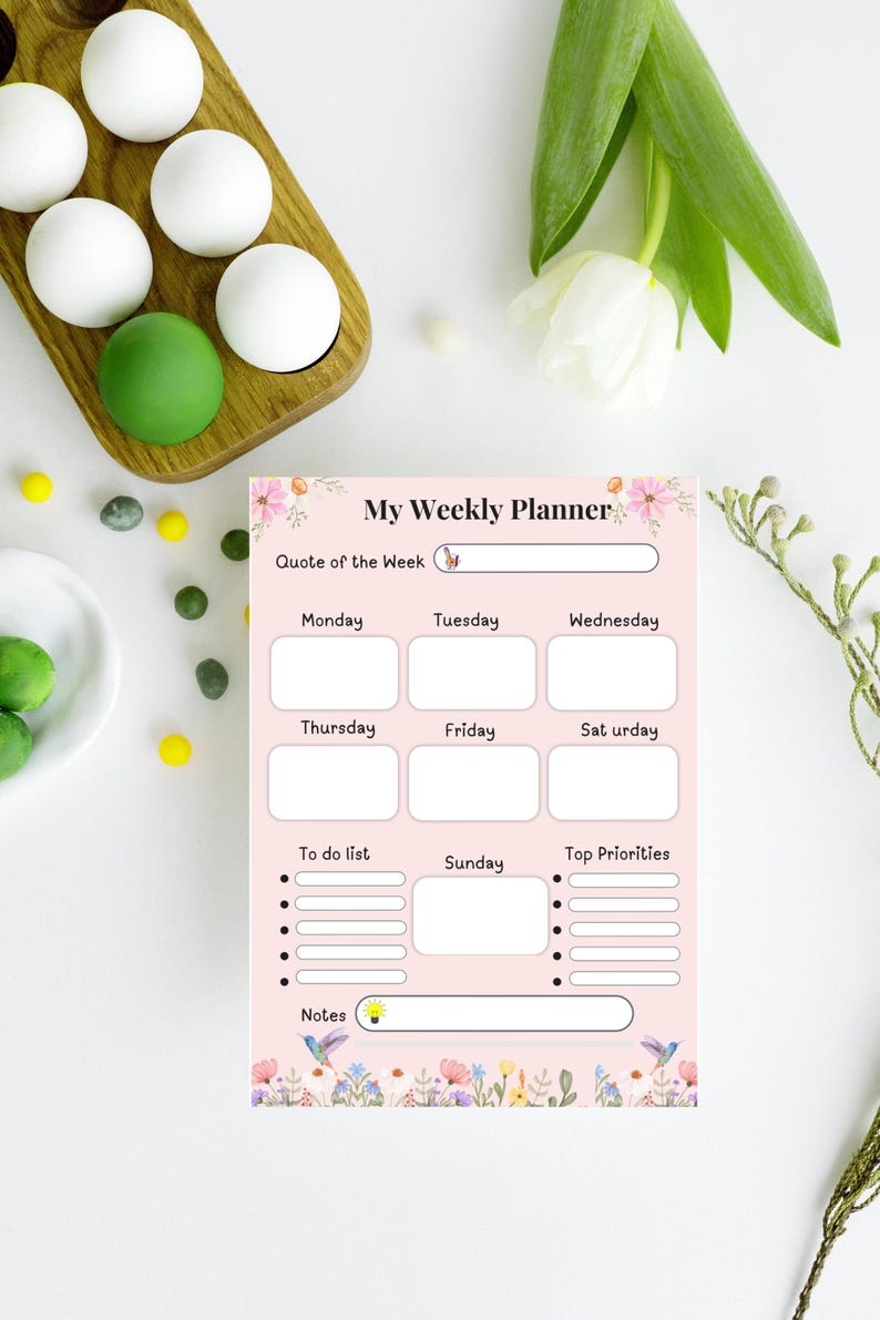 Weekly Planner Printable Bundle – A4, US Letter & iPad PDF | Minimalist ...
