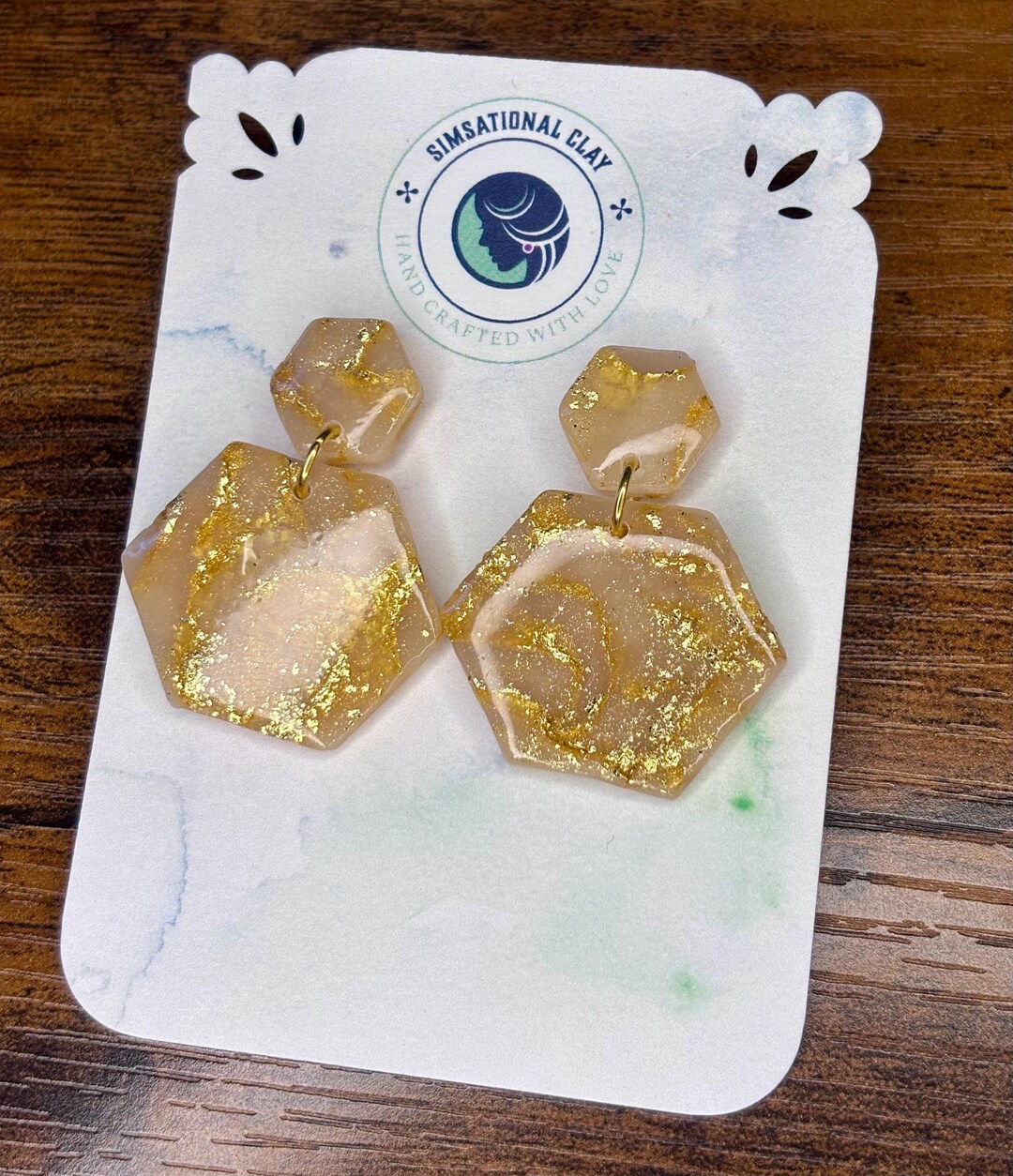 Midas Touch Golden Hex! Sparkling Gold in Translucent Swirled Hexagons ...