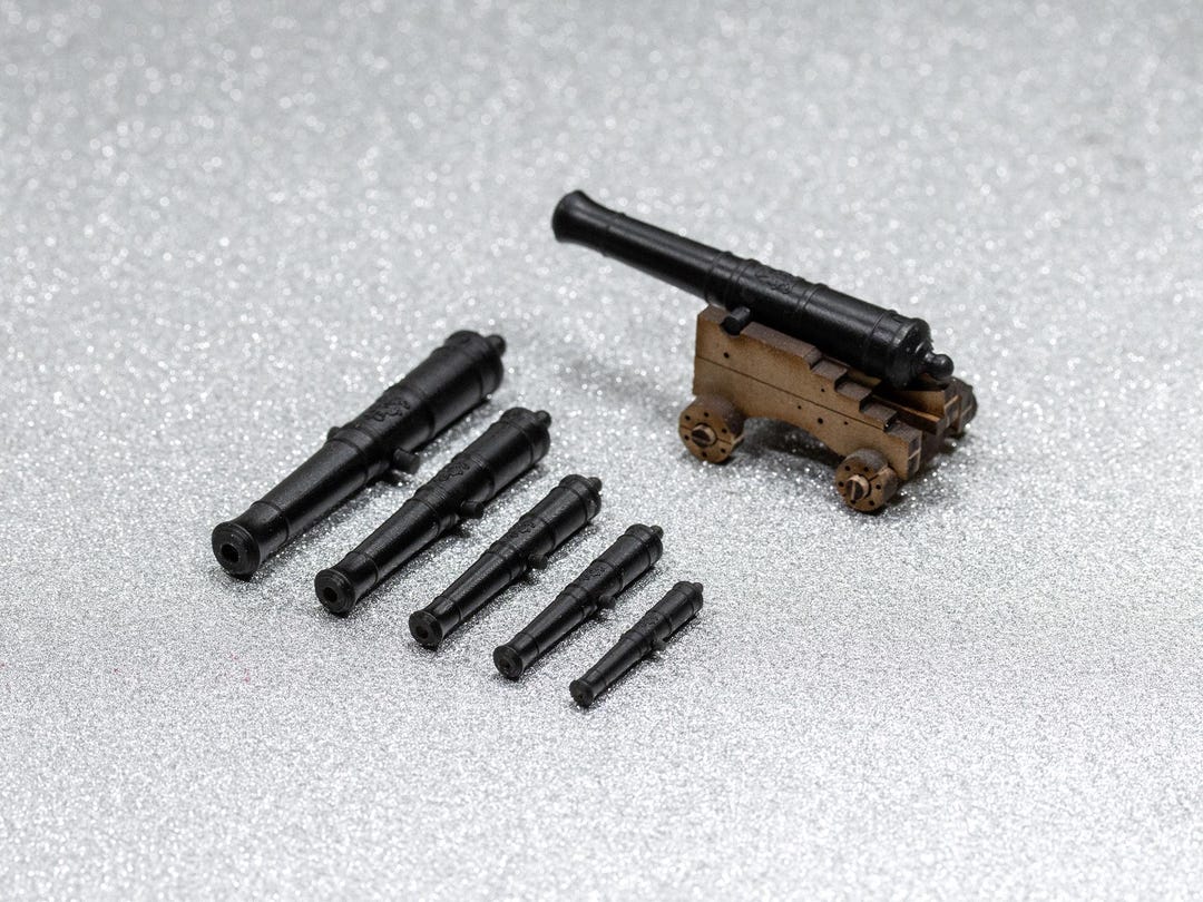 4 Pcs Ship Cannon Barrel With George III Emblem - 20/22,5/25/30/35/39 ...