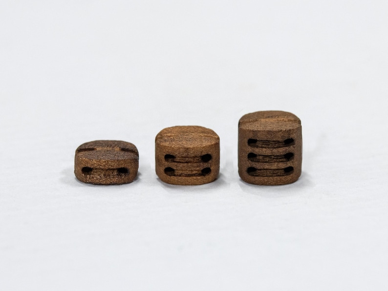 Pear Wood Model Ship Rigging Blocks: Single/double/triple Sheave (10 ...