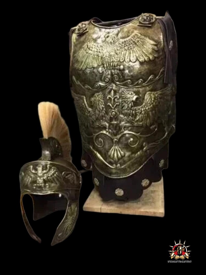 Medieval Roman Chest Armor, Reenactment Cuirass With Roman Helmet 18 ...