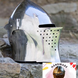 Barbute Bascinet Helmet | Medieval Knight Armor , Barbuta Bascinet ...