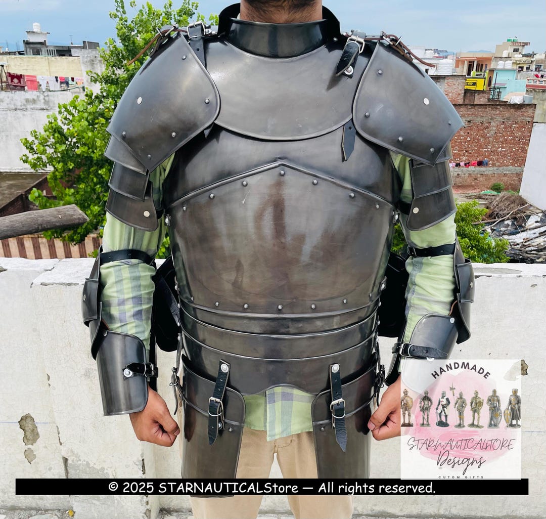 Medieval Knight Full Plate Armor Suit | Battle Ready Armor for LARP ...