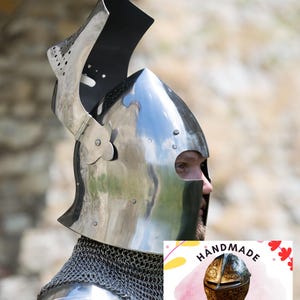 Barbute Bascinet Helmet | Medieval Knight Armor , Barbuta Bascinet ...