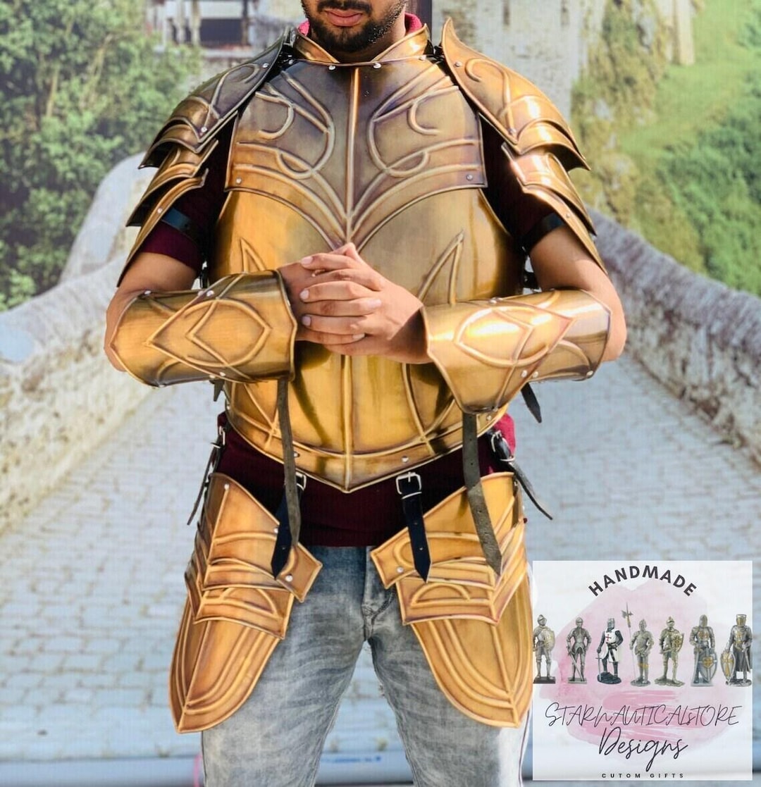 Medieval LOTR Elven Armor Half Body Armor Suit Steel Halloween Gift ...