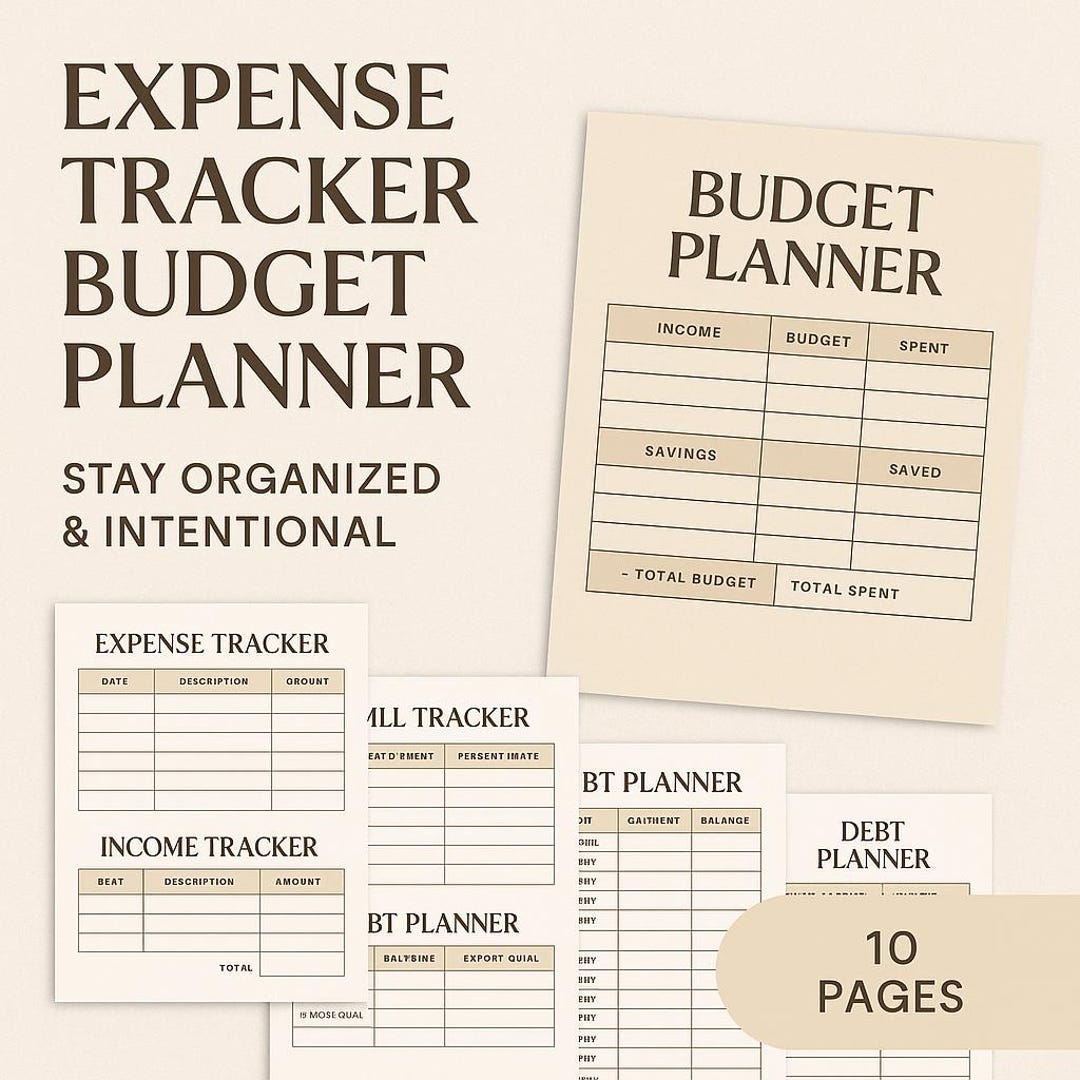 Printable Budget Planner & Expense Tracker | Finance Organizer PDF ...