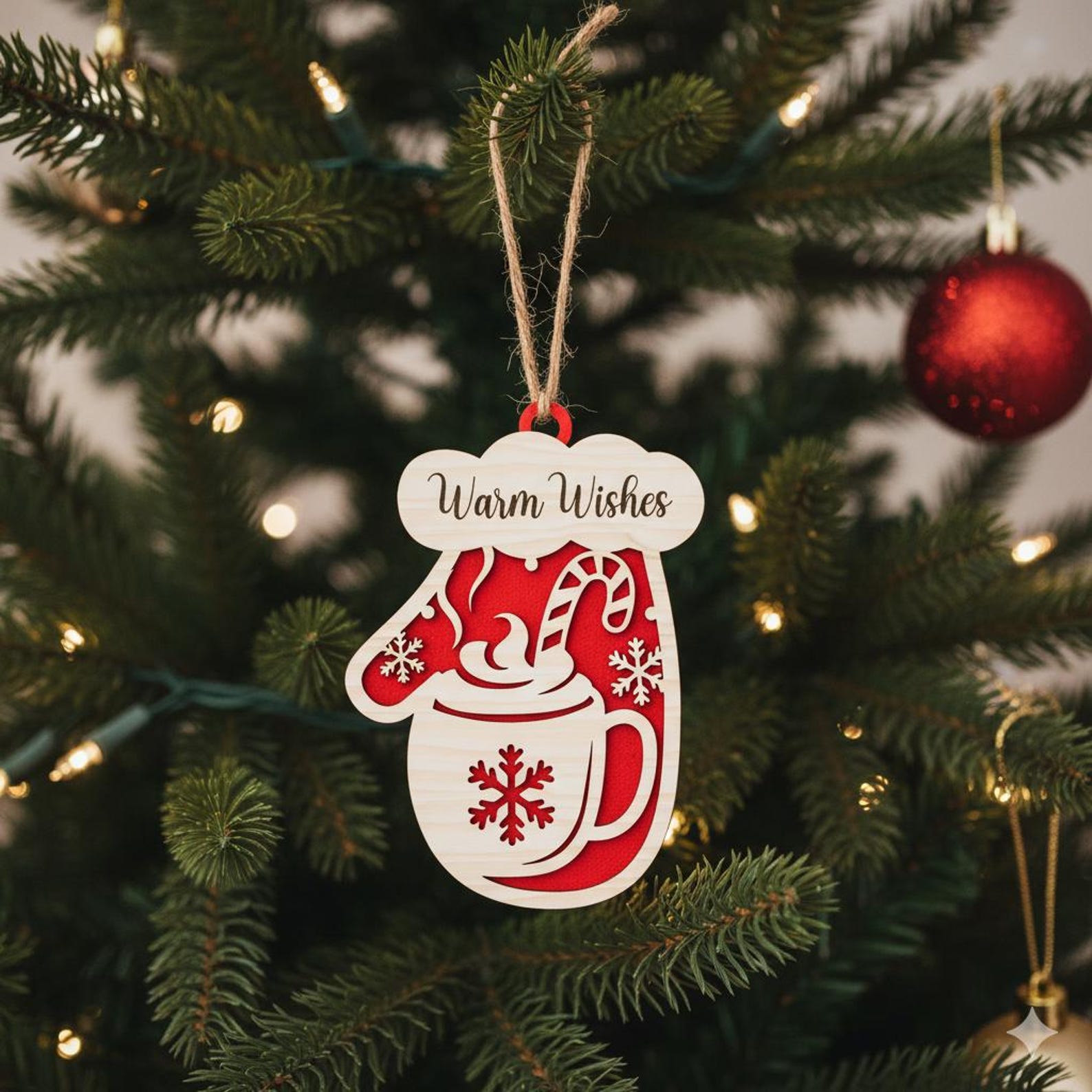 Christmas Mitten Gloves Ornament Bundle Svg, Layered Ornaments, for ...