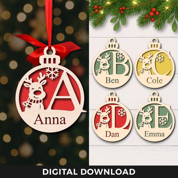 Letter of Name Ornament - Etsy