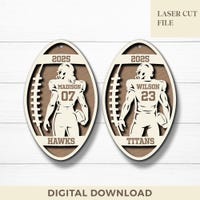 Football Team Plaque SVG Laser Cut File (digital File Only) - Etsy