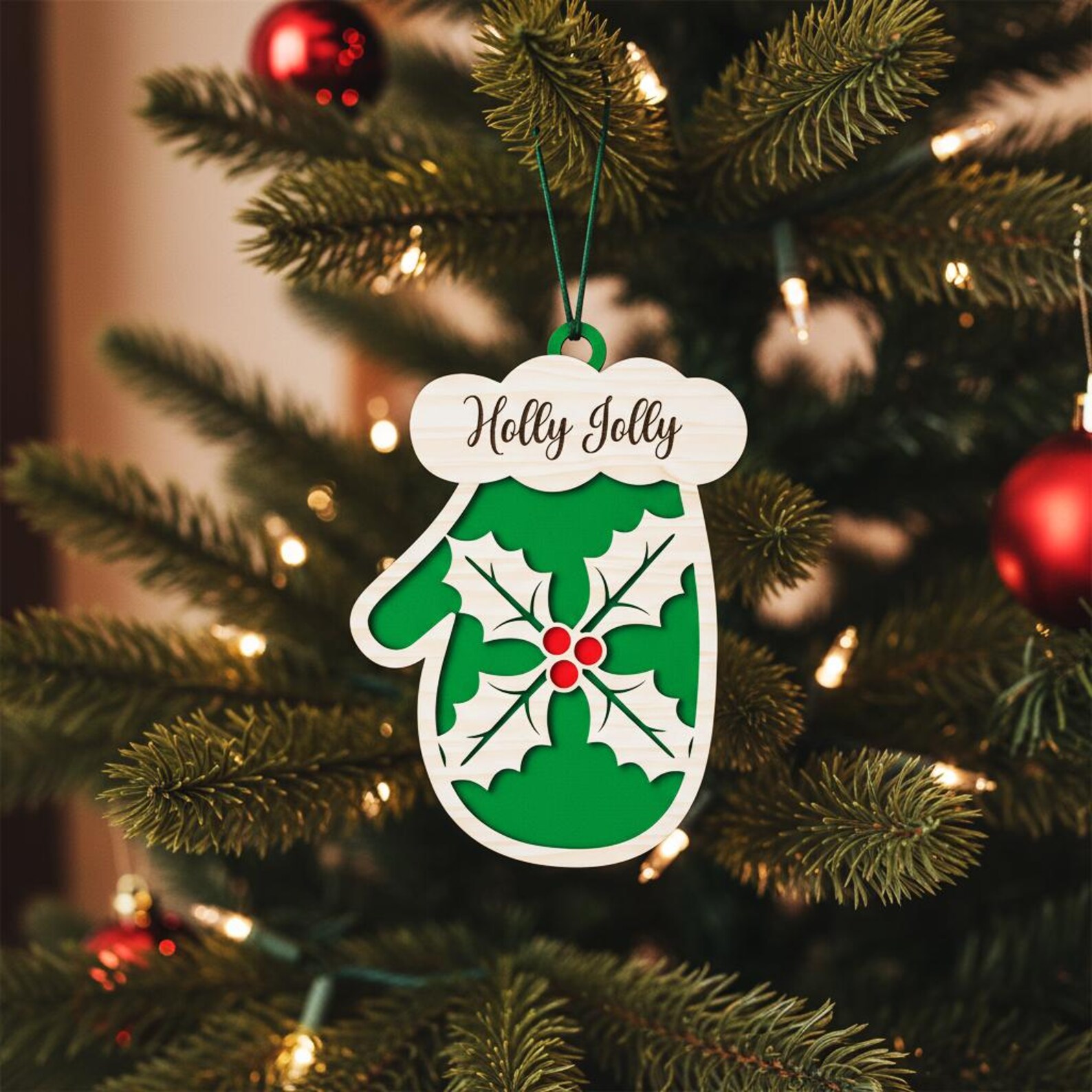 Christmas Mitten Gloves Ornament Bundle Svg, Layered Ornaments, for ...