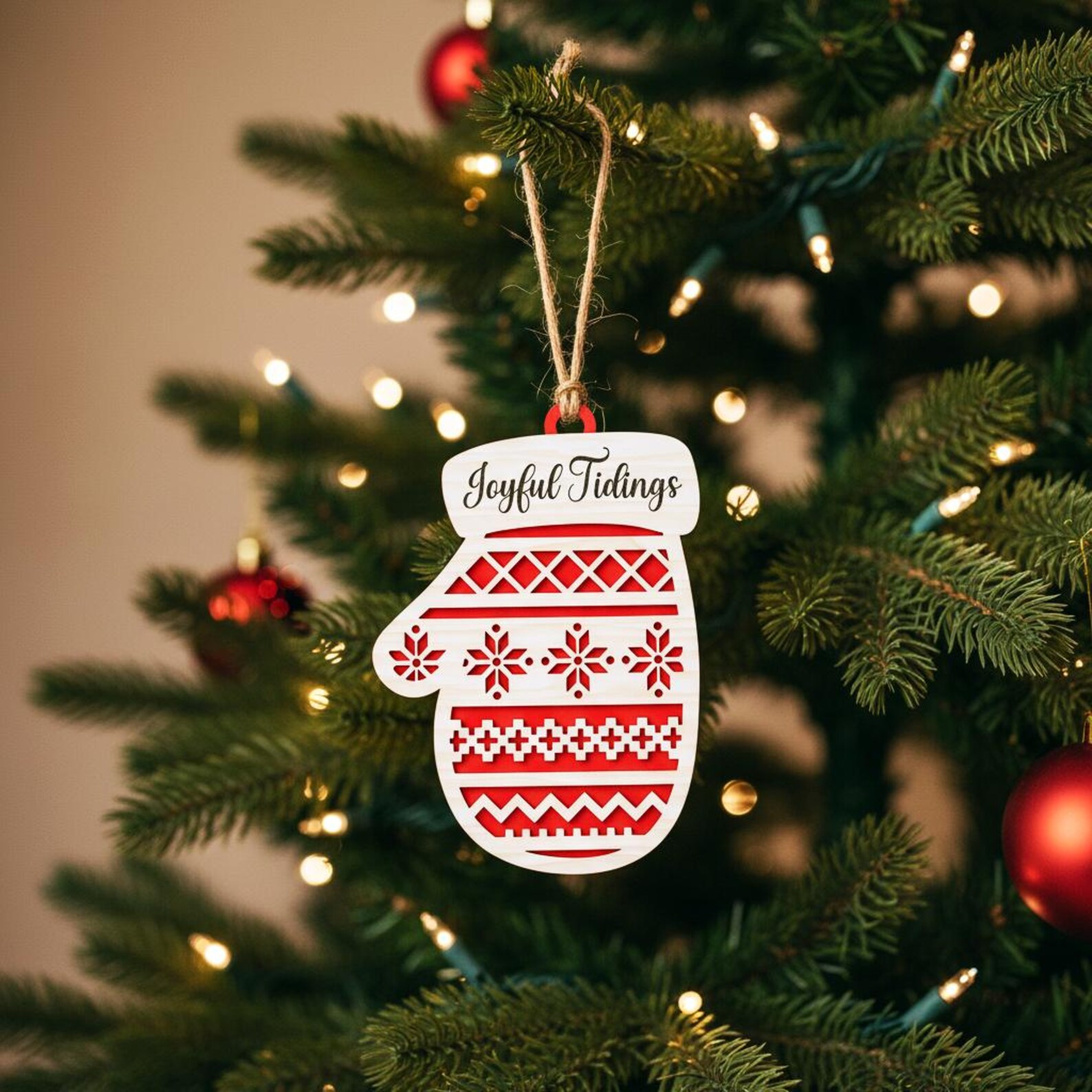 Christmas Mitten Gloves Ornament Bundle Svg, Layered Ornaments, for ...